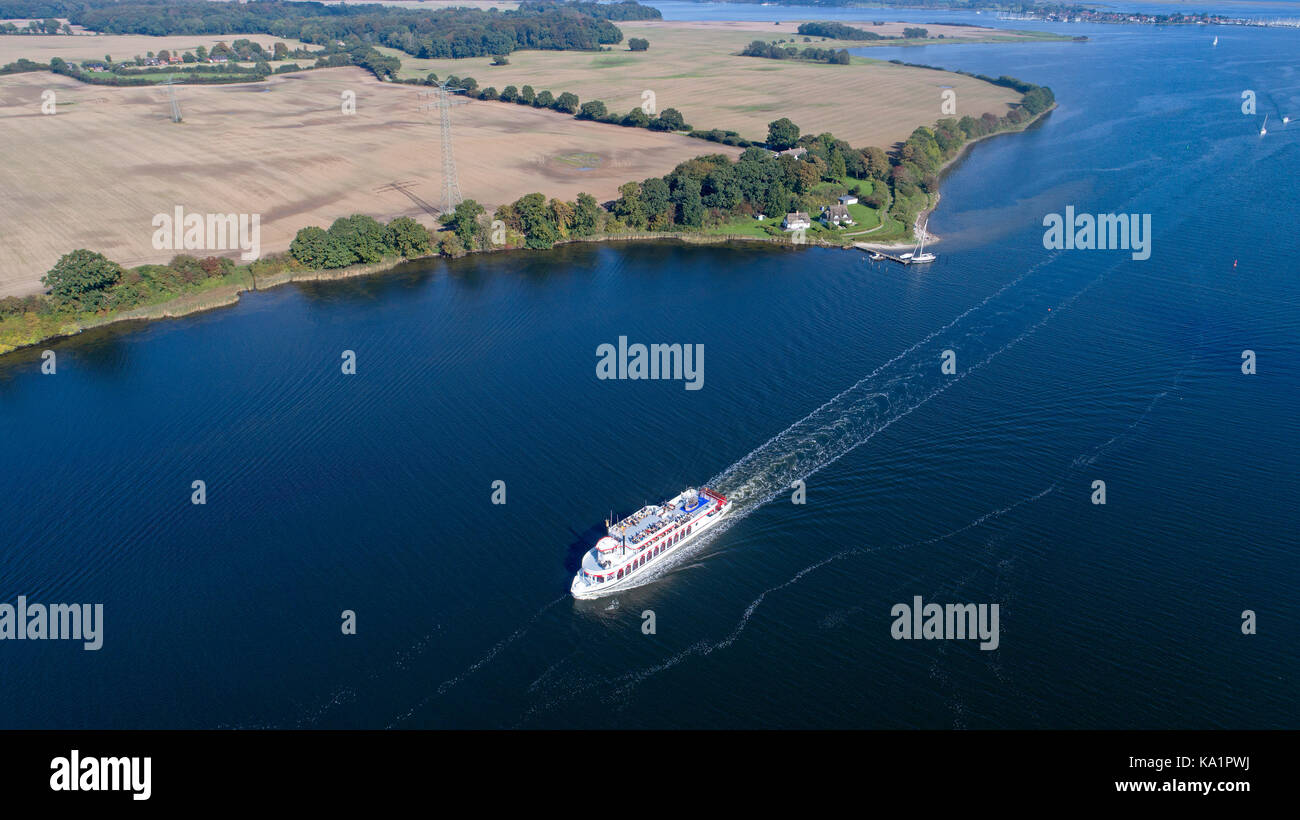 paddlesteamer Schlei Princess near Rabel, Schlei, Schleswig-Holstein ...