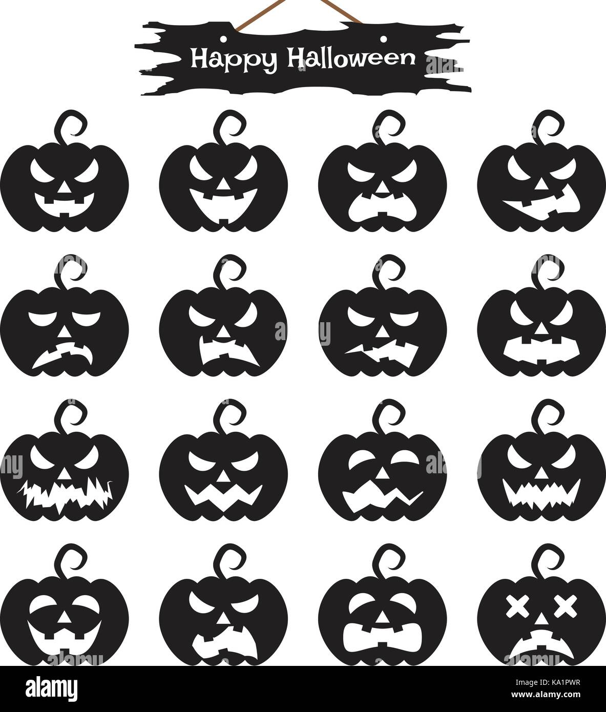 Silhouette emoticon face smile expression Stock Vector Images - Alamy