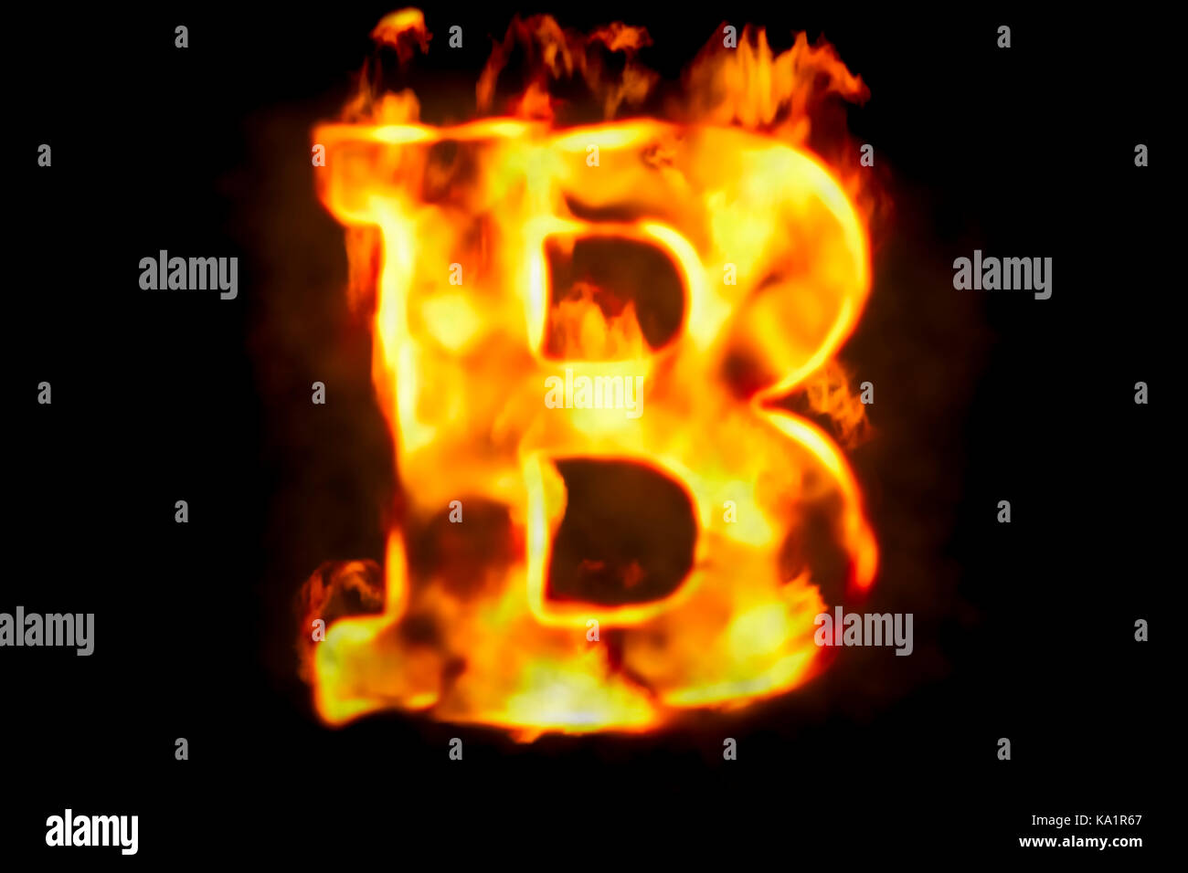 Burning Letter B