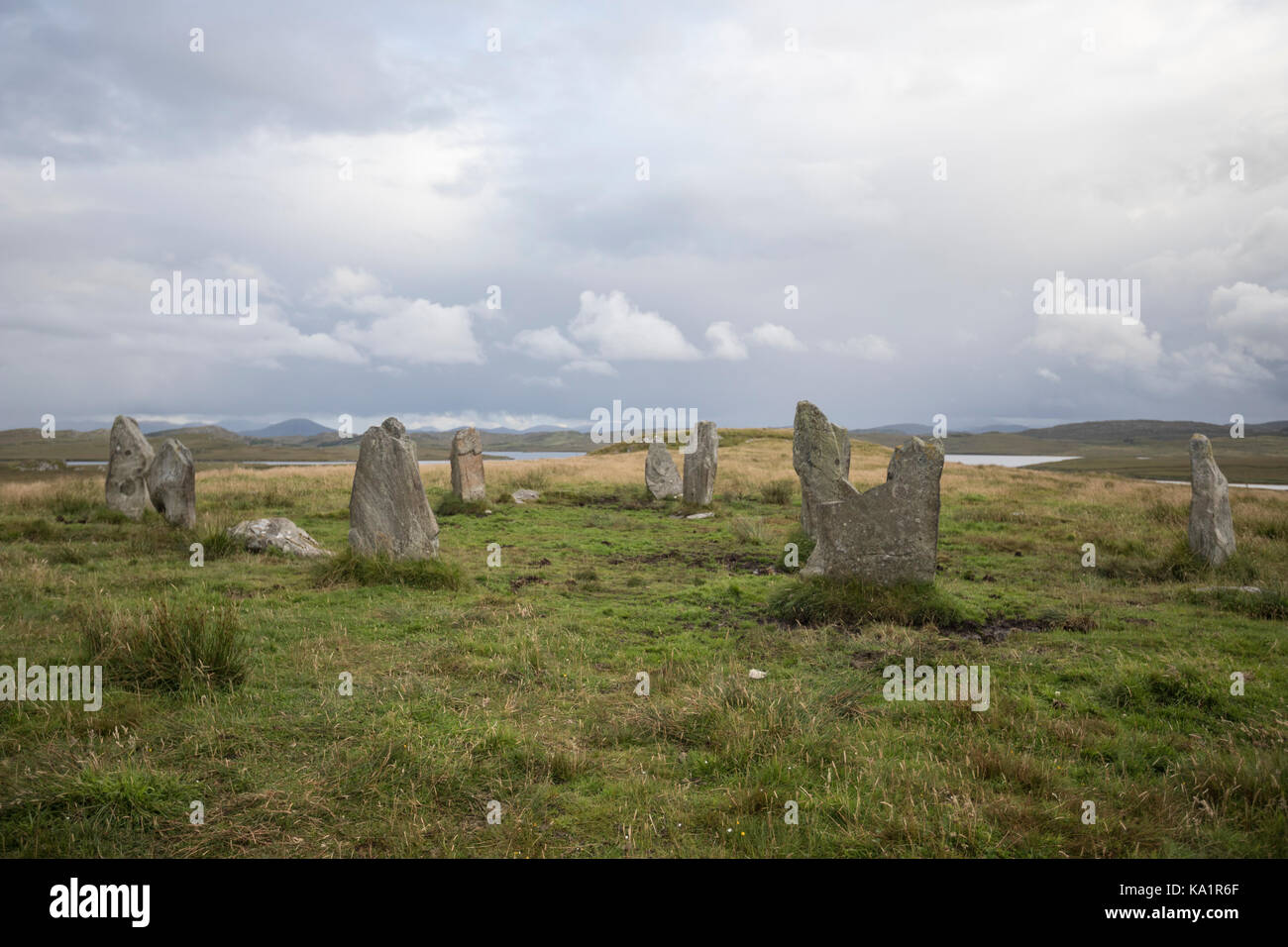 Callanish III, stone circle , megalithic structures around the better ...