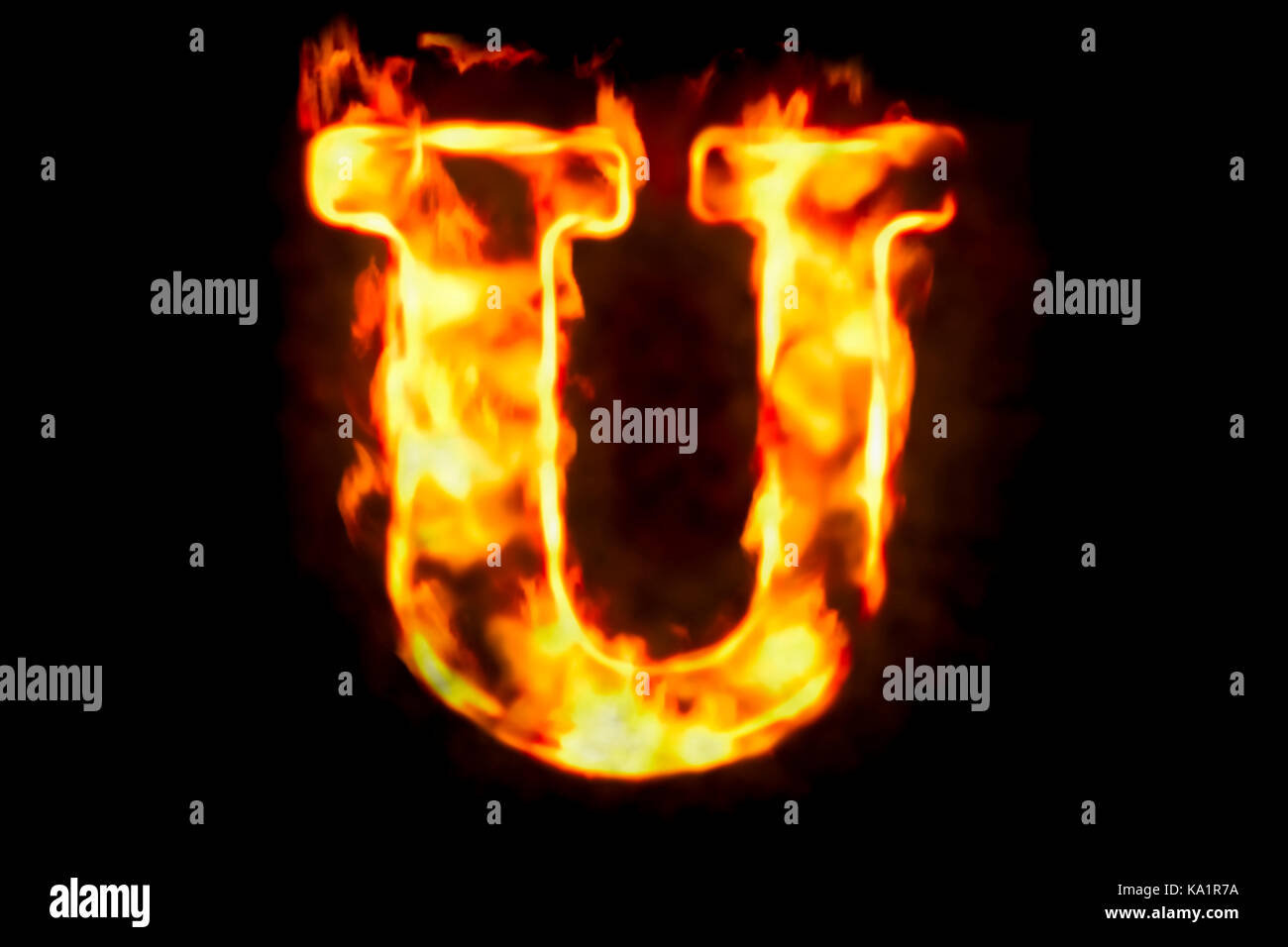 Cool Letter U Fire