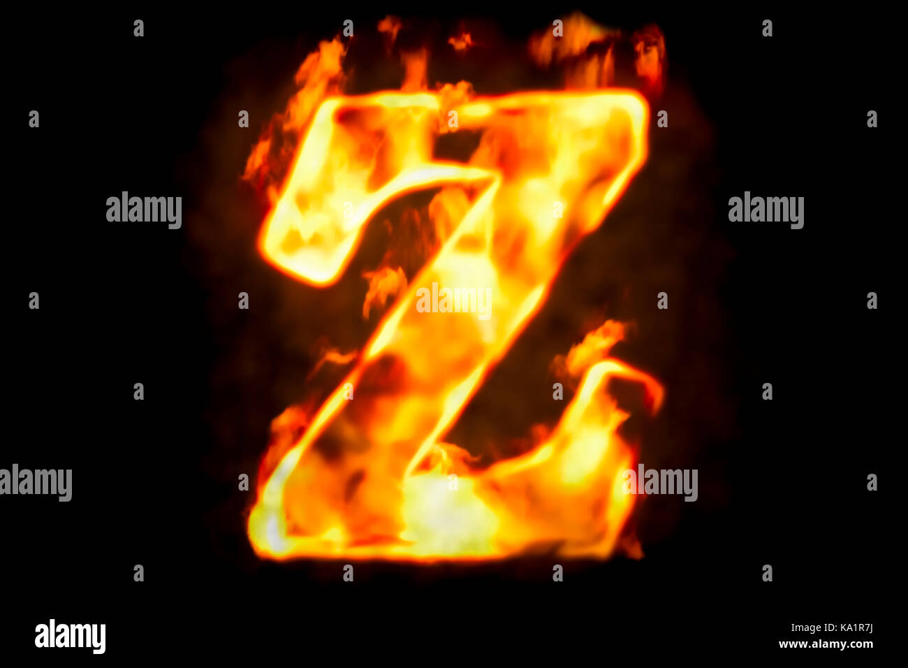 Burning Letter Z