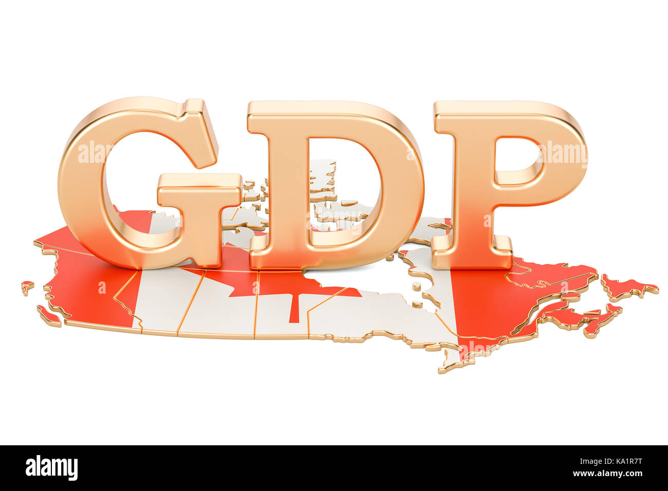 gross domestic product GDP of Canada concept, 3D rendering isolated on ...