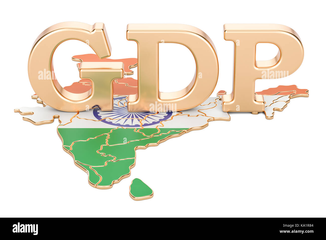 gross domestic product GDP of India concept, 3D rendering isolated on ...