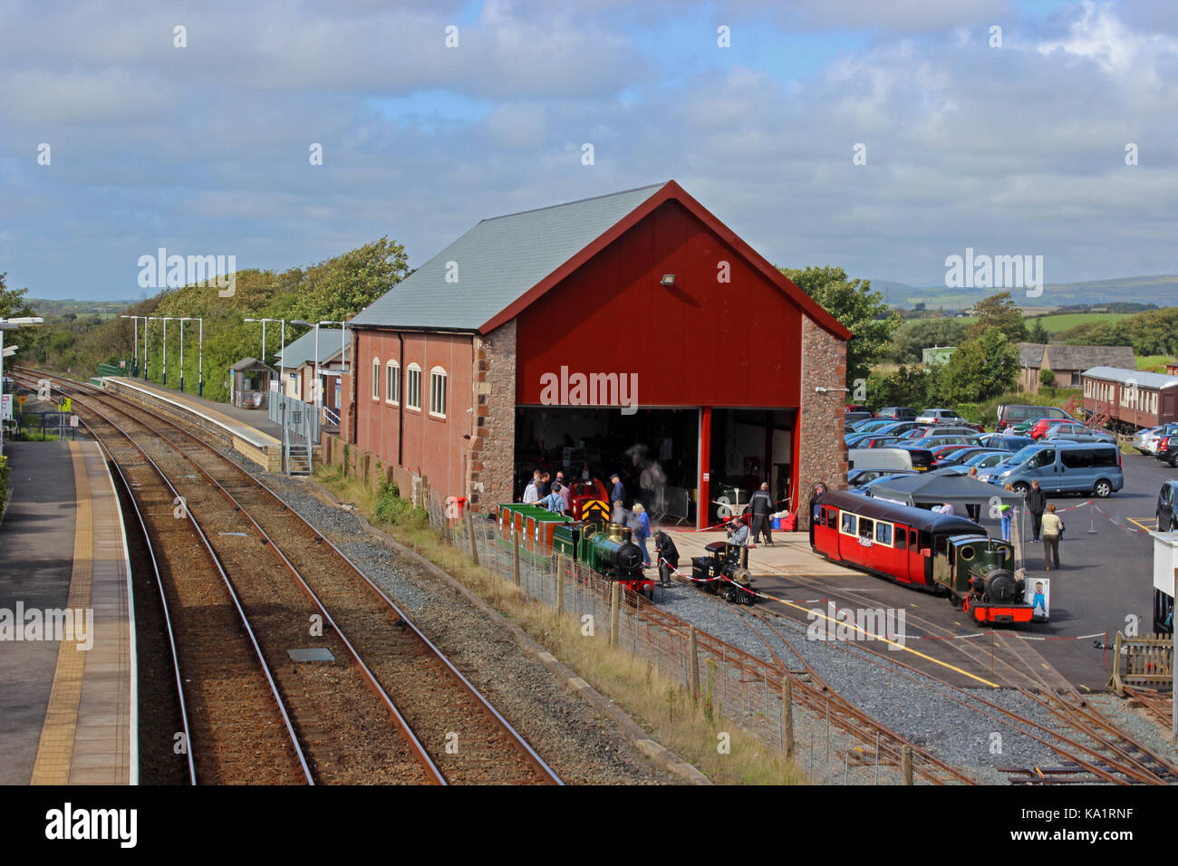Ravenglass Steam Railway depot Stock Photo - Alamy