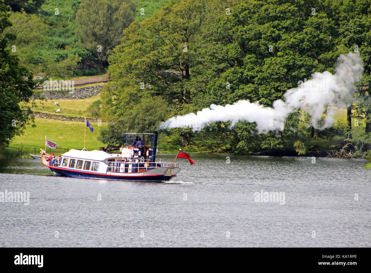 Steam Yacht Gondola on Coniston Water, Lake District Stock Photo - Alamy