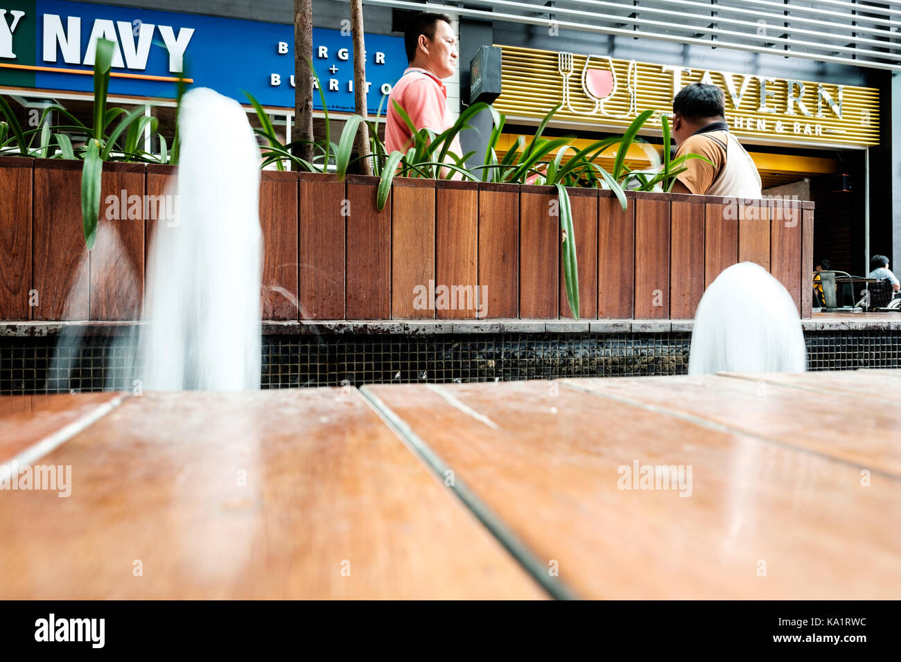 Outdoor food street at Imago Shopping Center, Kota Kinabalu Stock Photo ...