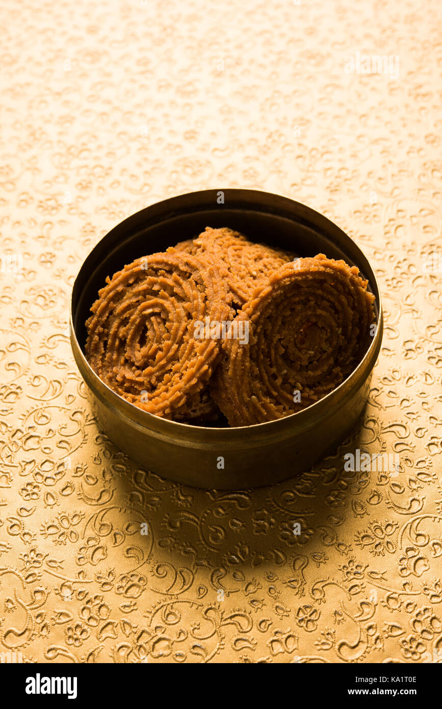 Stock Photo of Chakli or Chakali or Murukku, popular salty food made ...