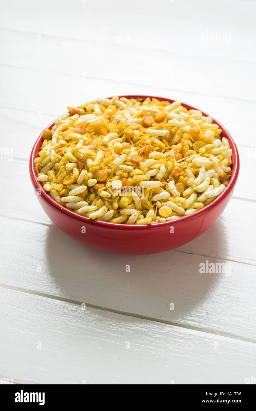 Indian traditional and popular snack poha chivda or chivada made from ...