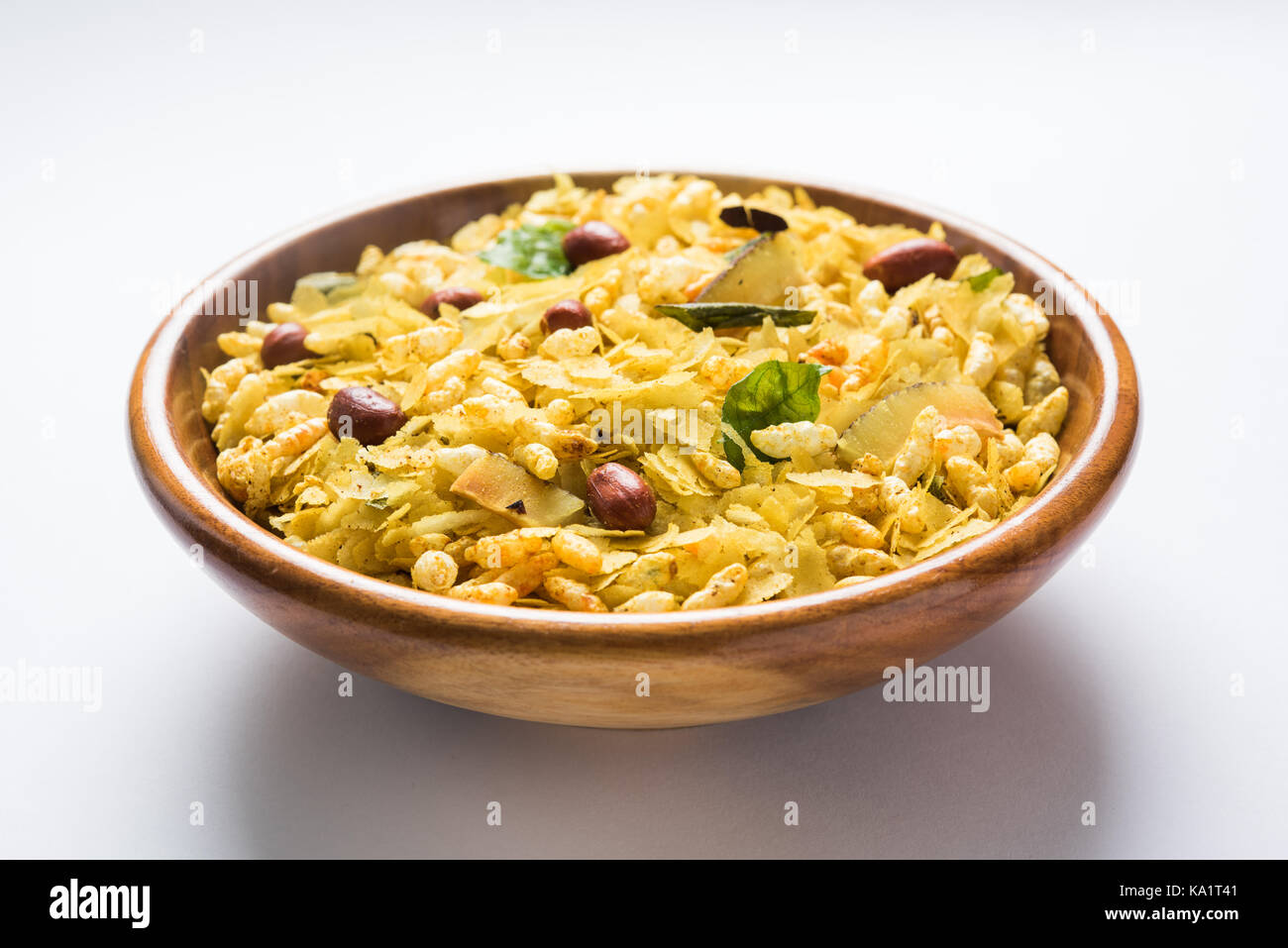 Indian traditional and popular snack poha chivda or chivada made from ...