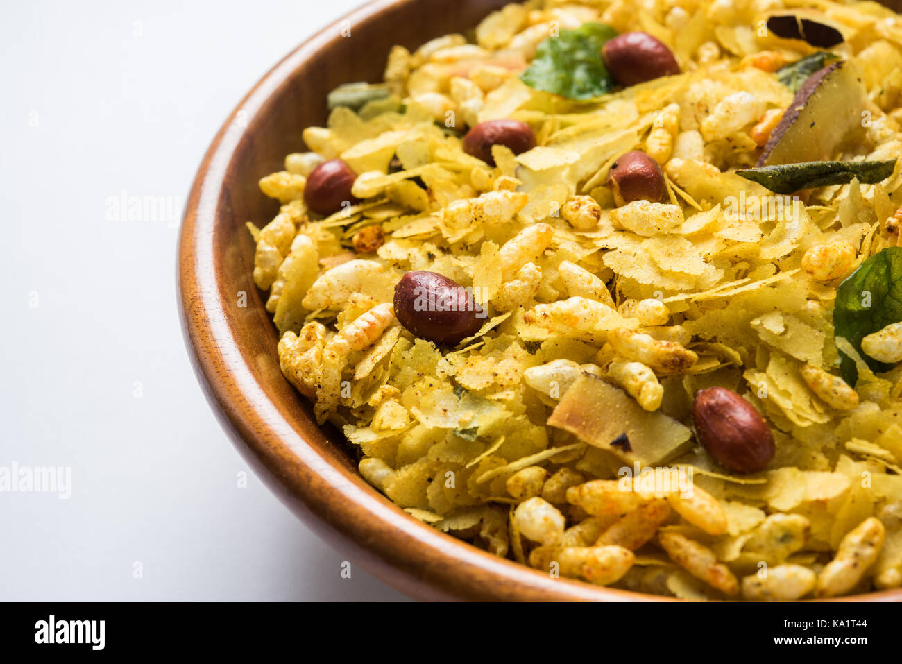 Indian traditional and popular snack poha chivda or chivada made from ...