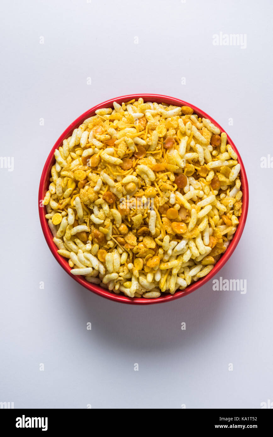 Indian traditional and popular snack poha chivda or chivada made from ...