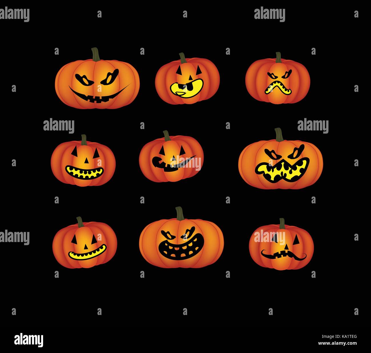 Glowing faces Stock Vector Images - Alamy