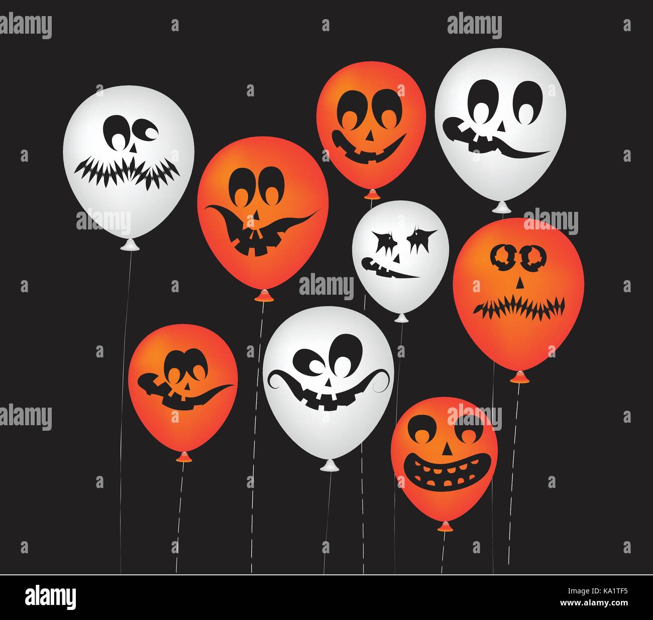 halloween ghost balloons Stock Vector Image & Art - Alamy
