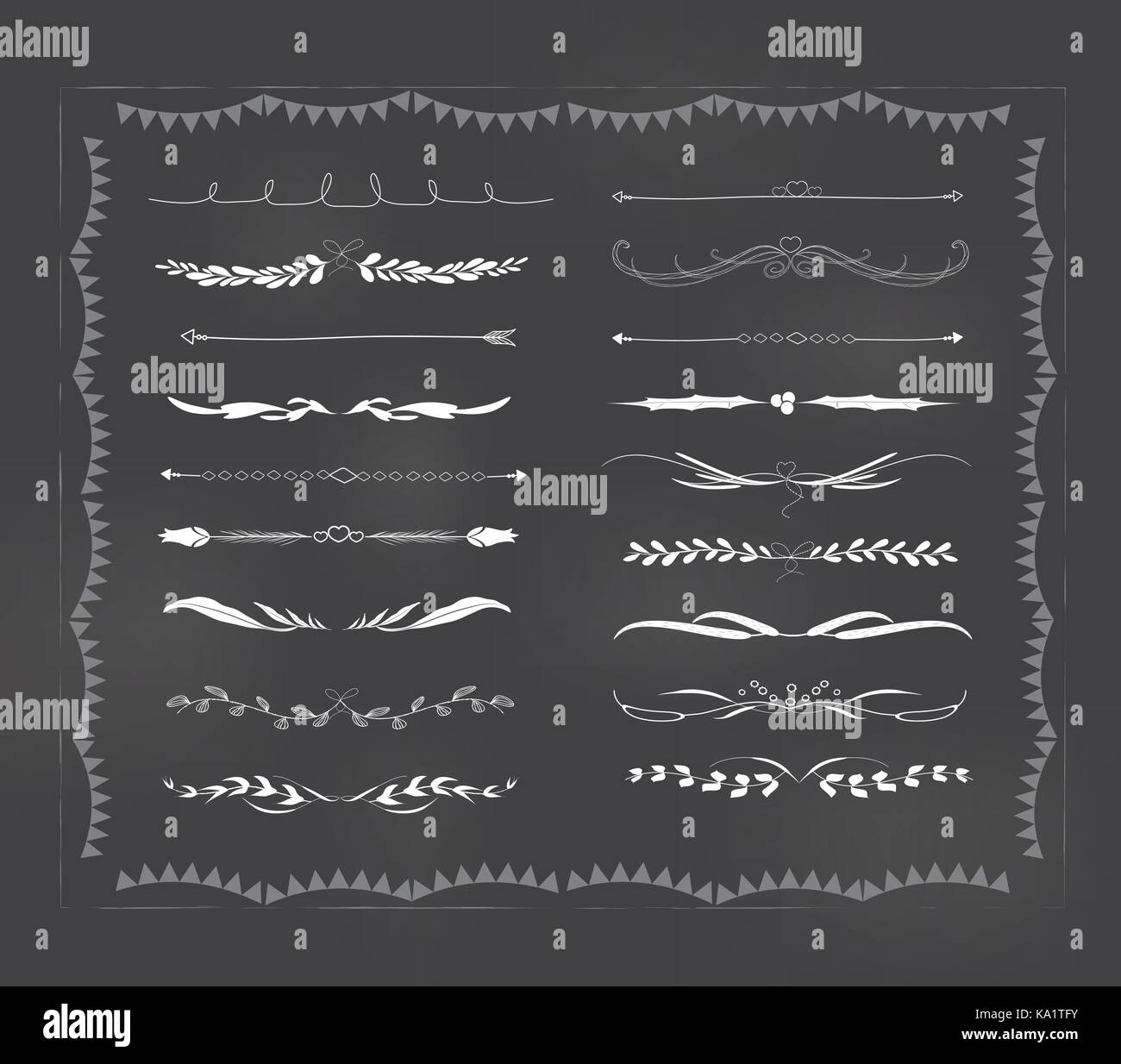 Chalkboard text divider hand drawn vintage Stock Vector Image & Art - Alamy