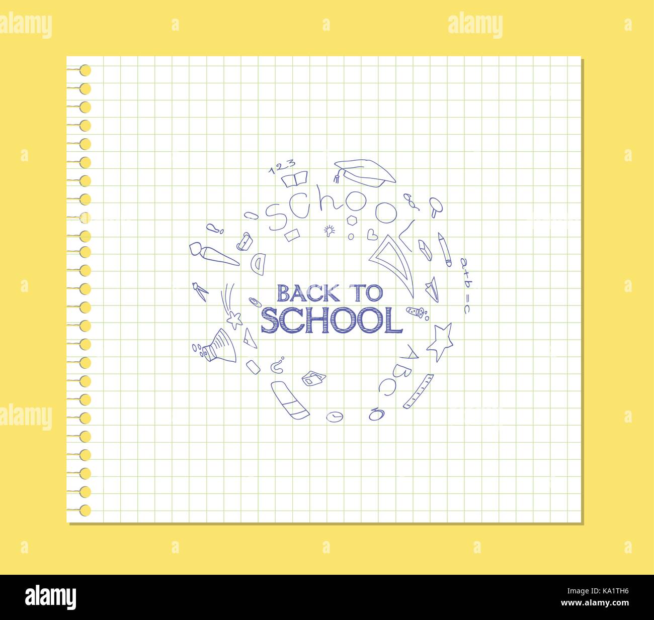 banner back to school paper Stock Vector Image & Art - Alamy