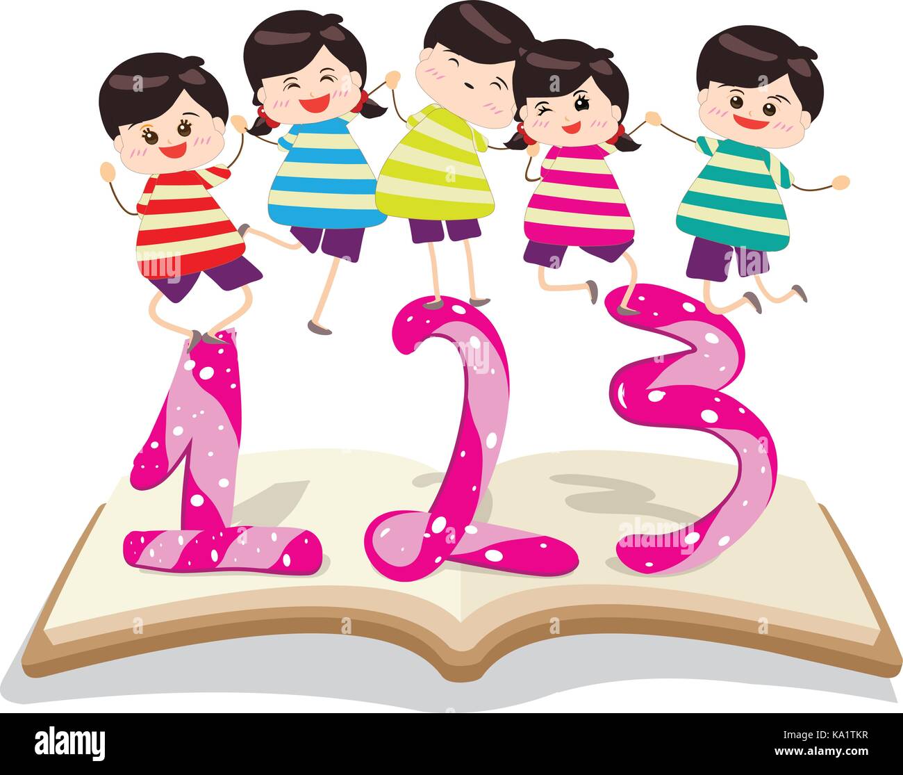 Kids learning numbers clipart hi-res stock photography and images - Alamy