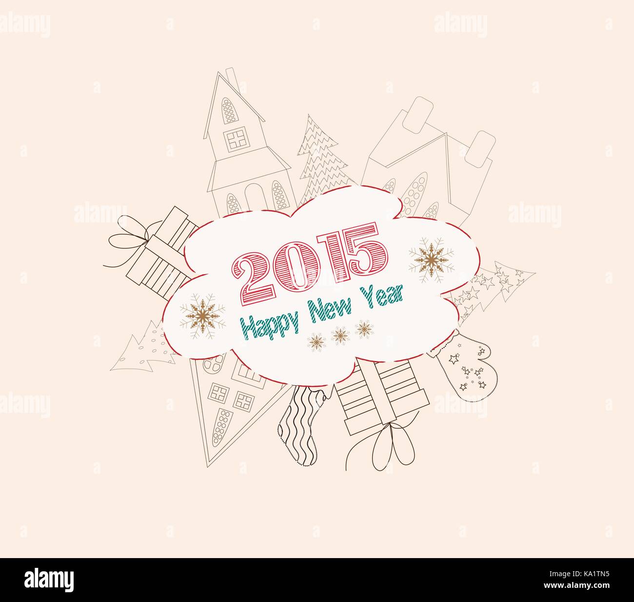 christmas and happy new year frame Stock Vector Image & Art - Alamy