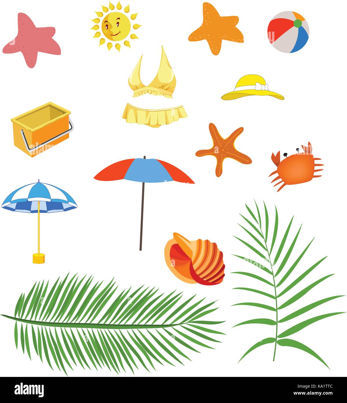 Summer design elements Stock Vector Image & Art - Alamy