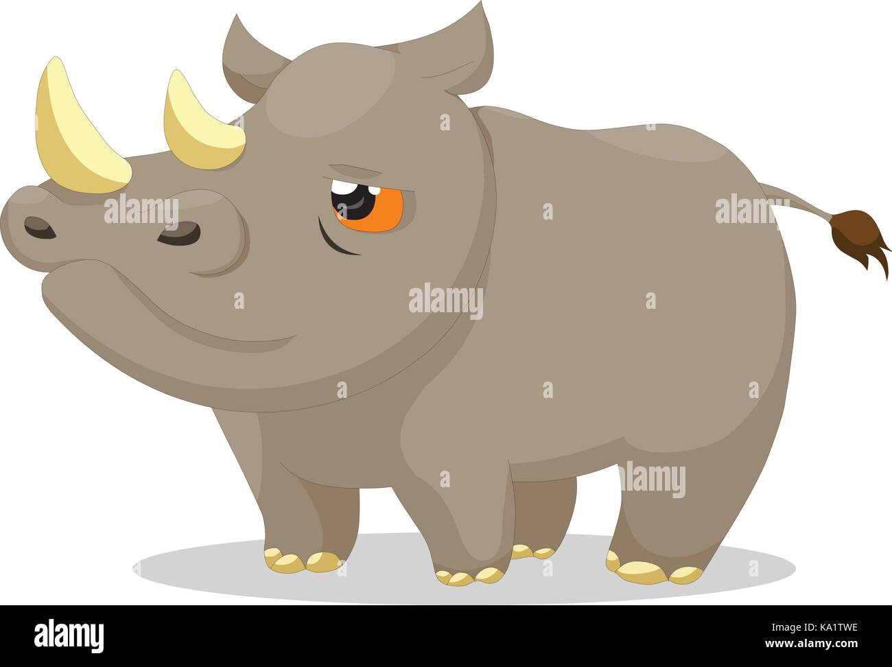 Cute baby rhino cartoon Stock Vector Image & Art - Alamy