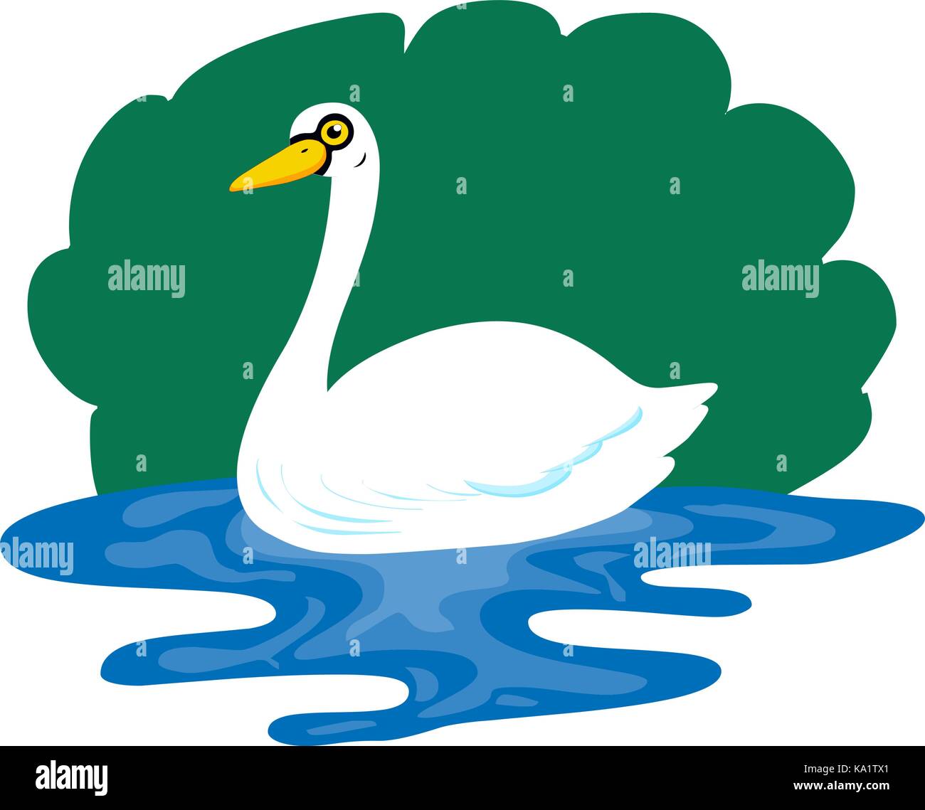 Cute baby swan cartoon Stock Vector Image & Art - Alamy