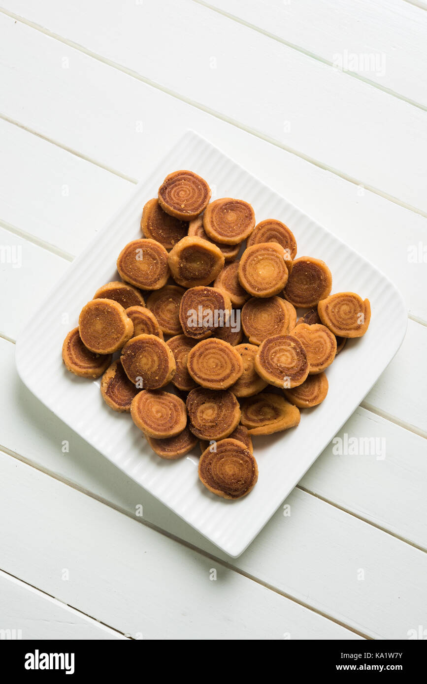 Stock Photo of Indian Fried Bhakarwadi Tea Time Snack also known as ...