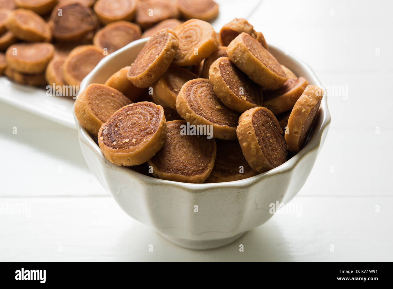 Stock Photo of Indian Fried Bhakarwadi Tea Time Snack also known as ...