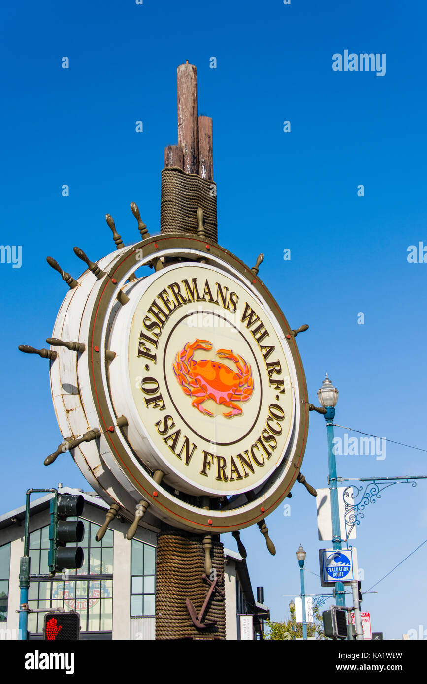 Fisherman's Wharf sign, San Francisco Stock Photo - Alamy