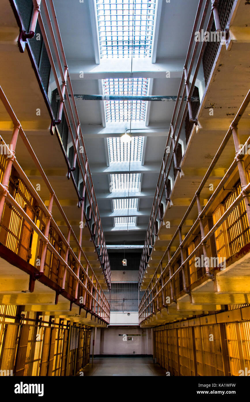 Prison cells, Alcatraz Island, San Francisco Bay Stock Photo - Alamy