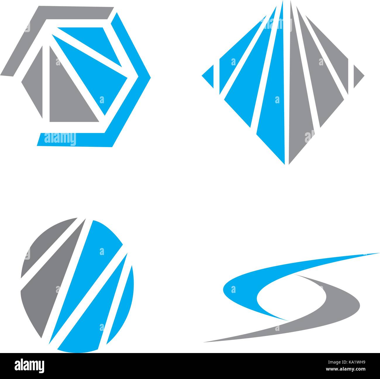 4 Business logo template illustration set vector 4 Business logo ...