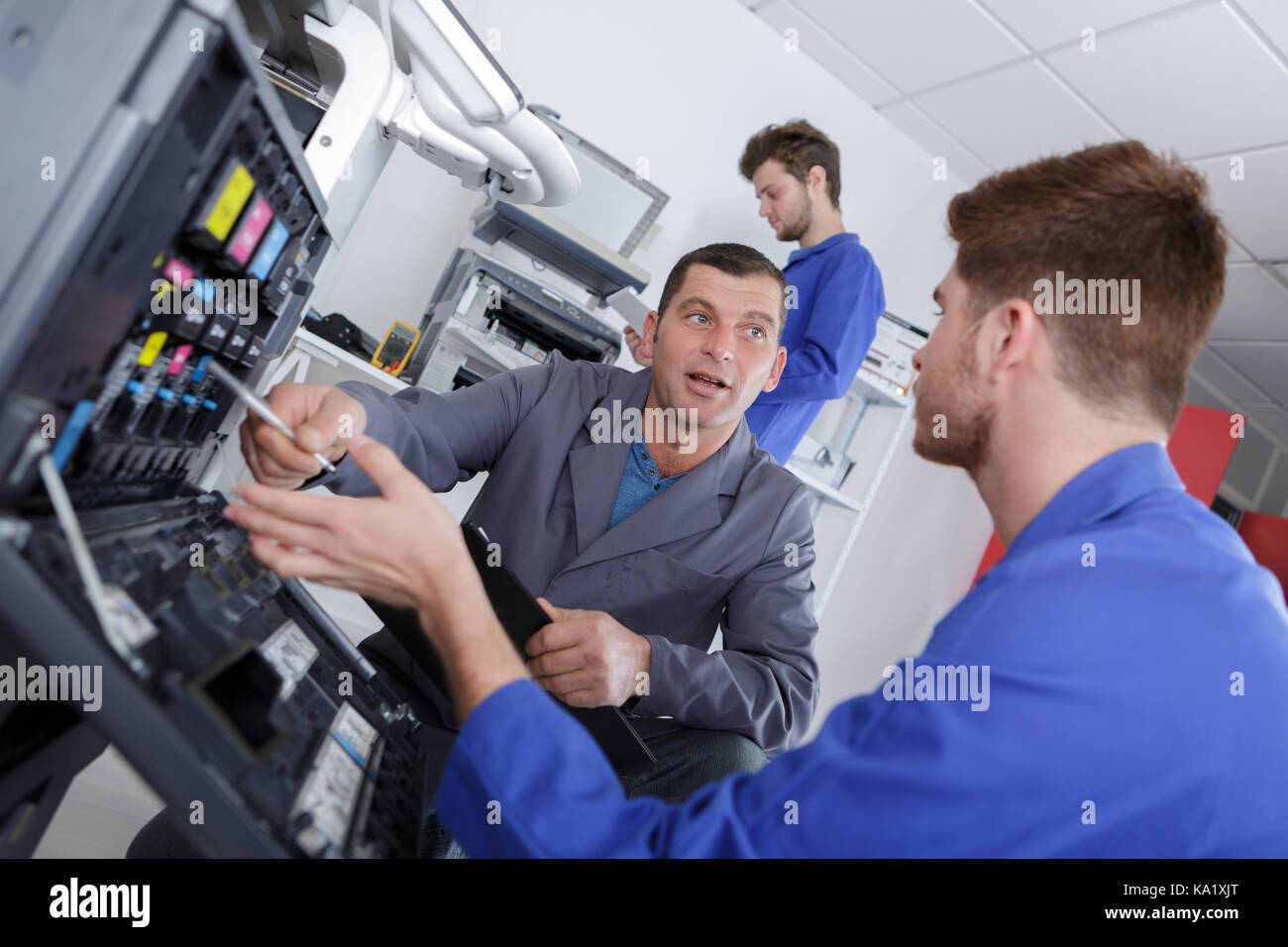 learning to fix a cartridge in photocopy machine Stock Photo - Alamy