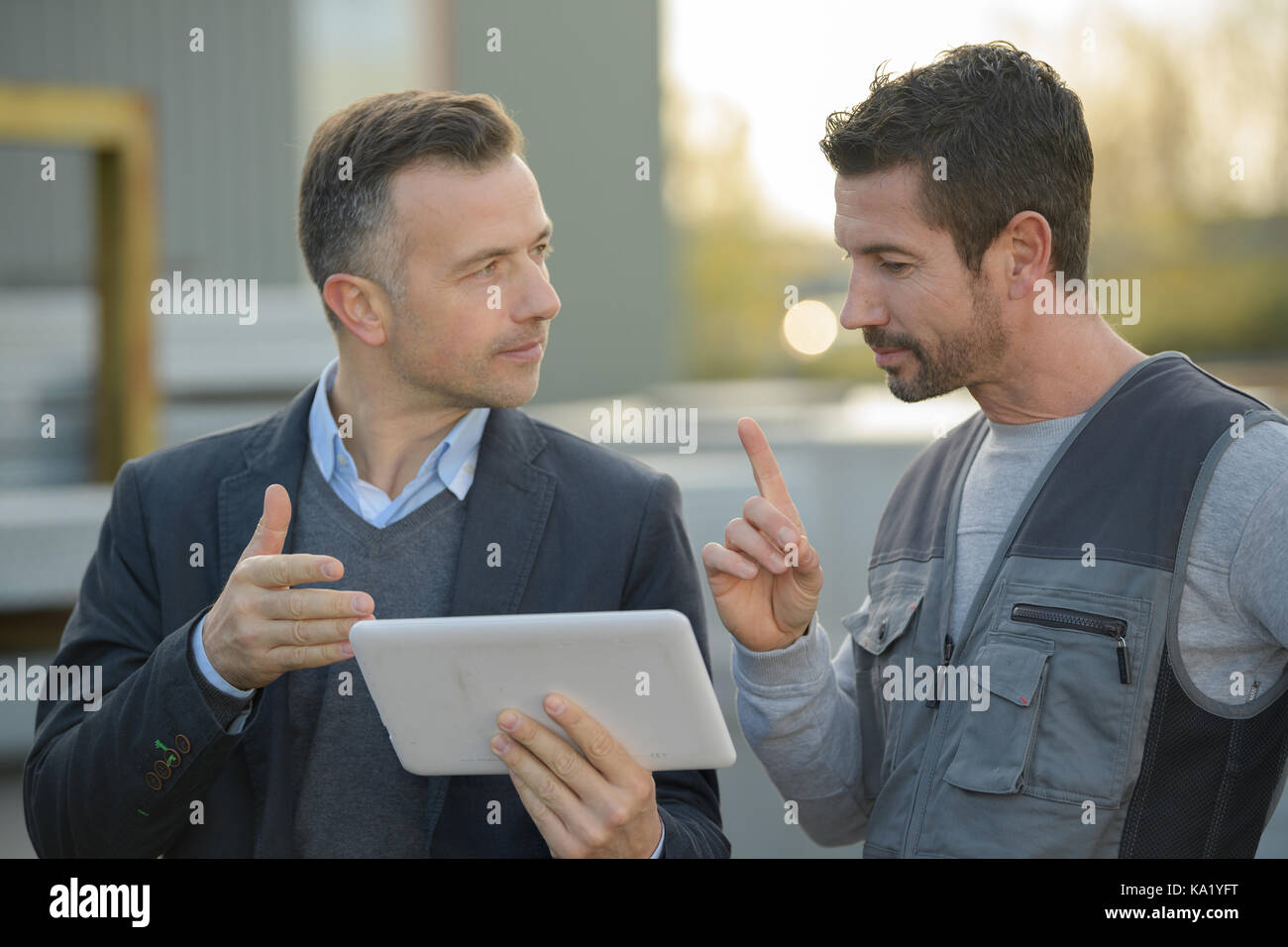 arguments of the colleague Stock Photo - Alamy