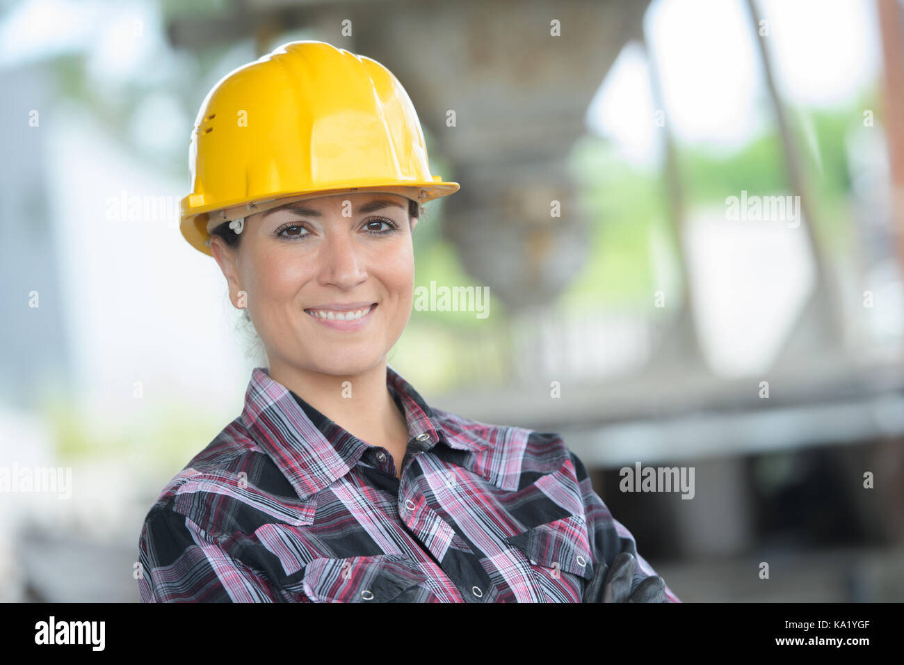 confident engineer girl Stock Photo - Alamy