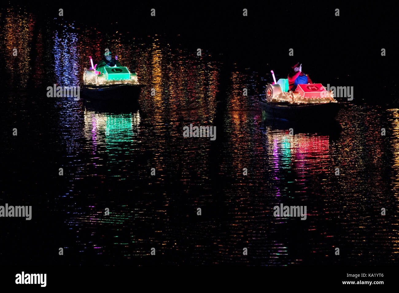 Participants take part in Matlock Bath Illuminations, a parade of ...