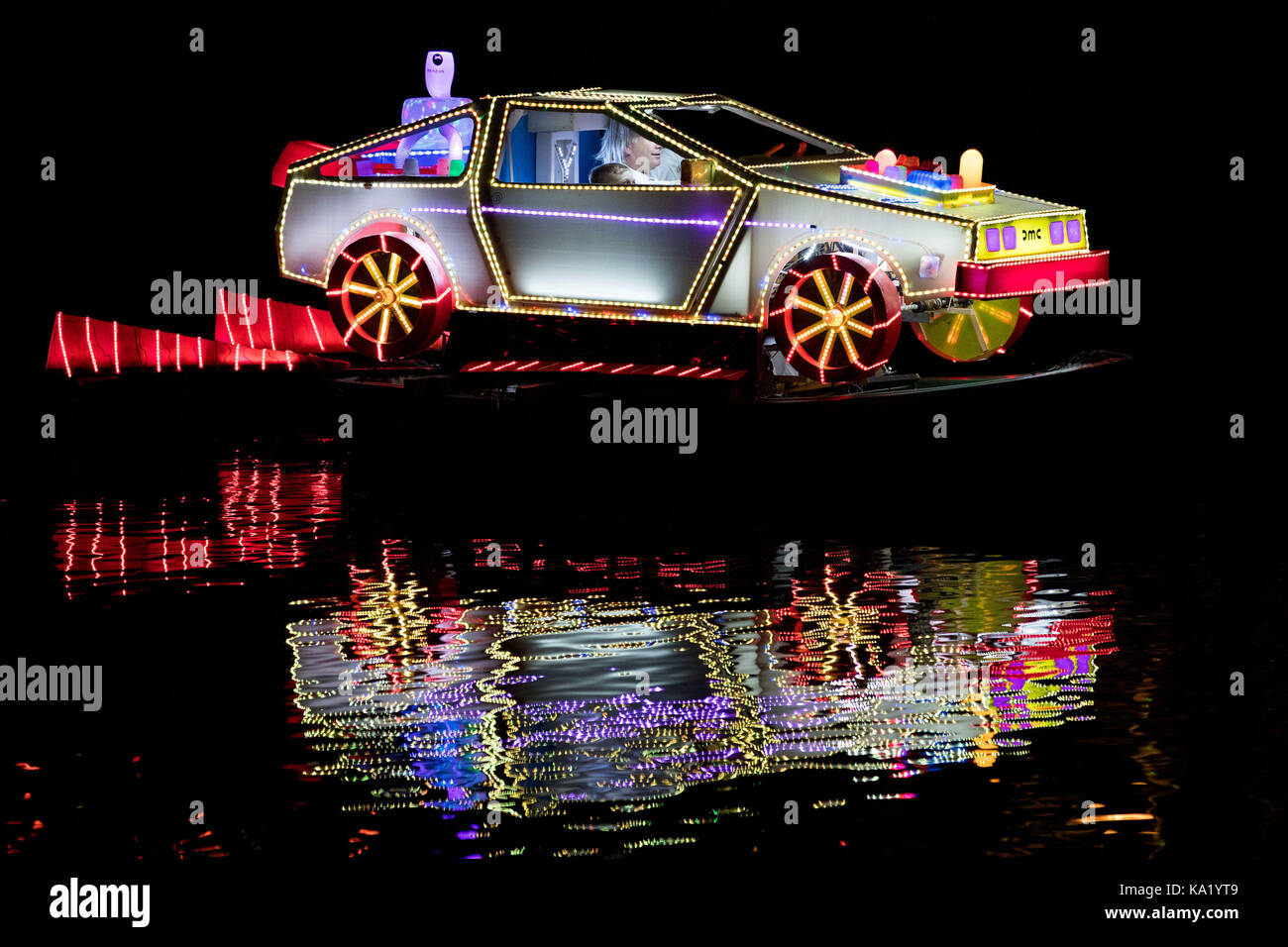 Participants take part in Matlock Bath Illuminations, a parade of ...