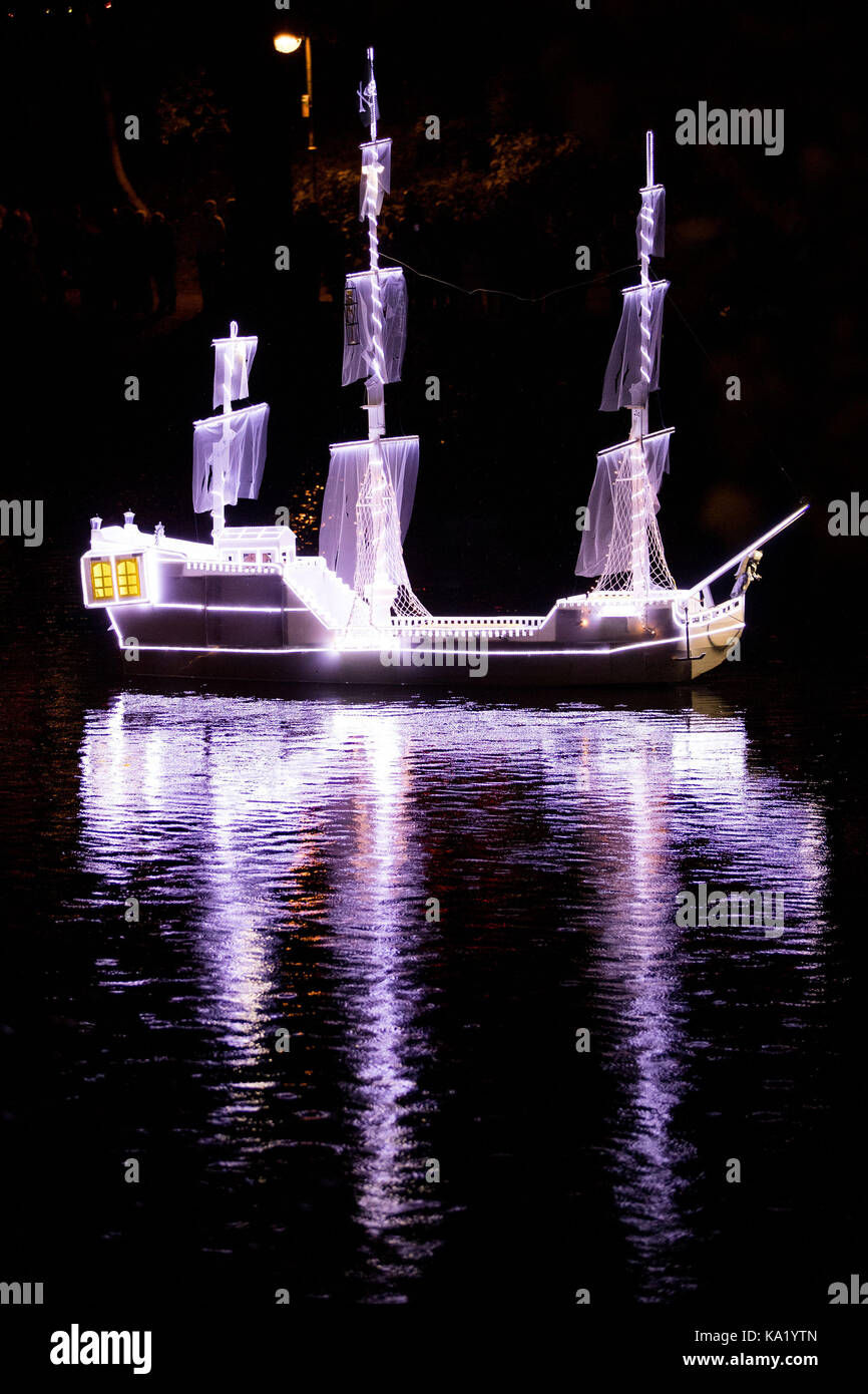 Participants take part in Matlock Bath Illuminations, a parade of ...