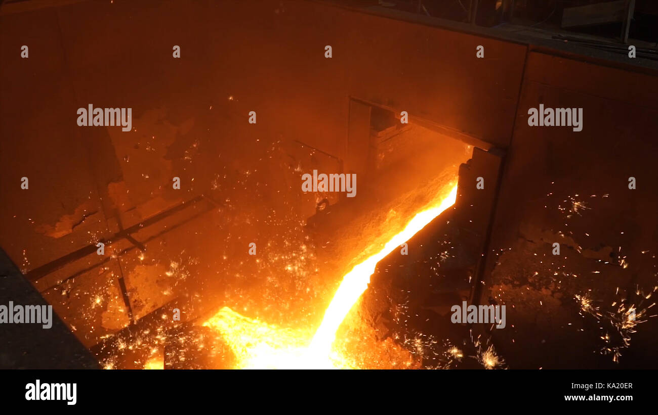 Liquid metal from blast furnace hi-res stock photography and images - Alamy