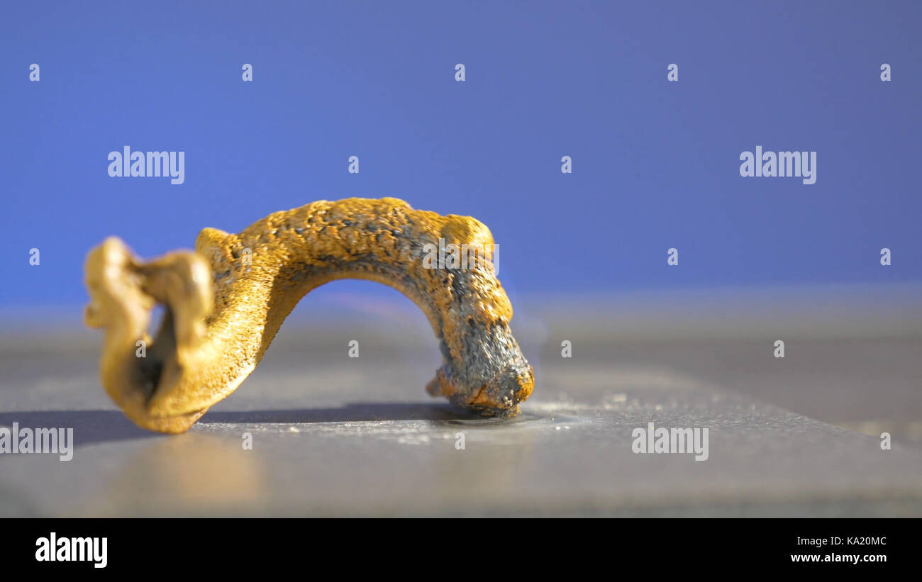 Pharaoh's Snake. Chemical reaction with fire. Beautiful and terrifying ...