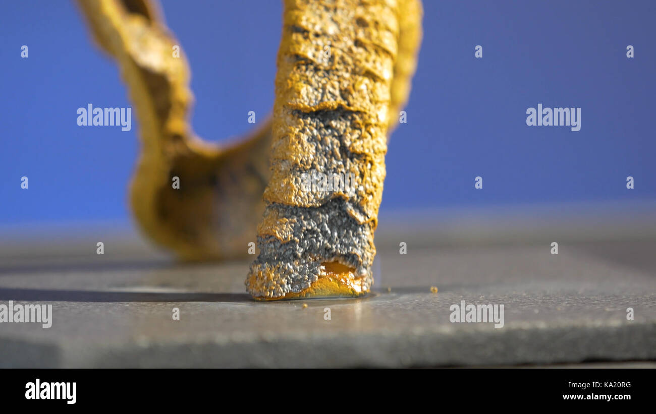 Pharaoh's Snake. Chemical reaction with fire. Beautiful and terrifying ...