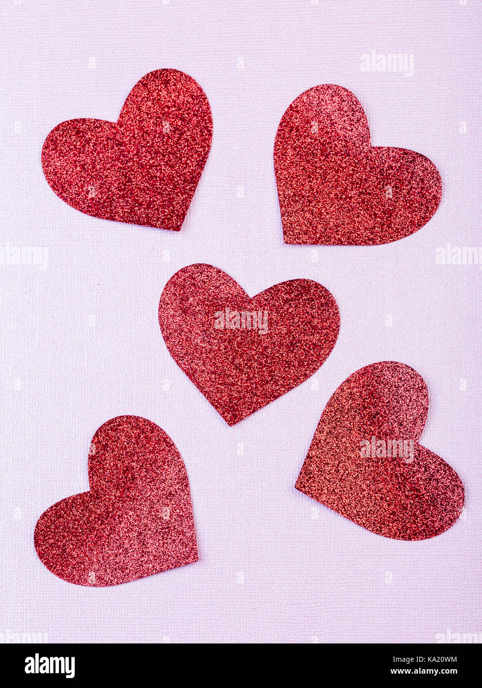 Five hearts card color hi-res stock photography and images - Alamy