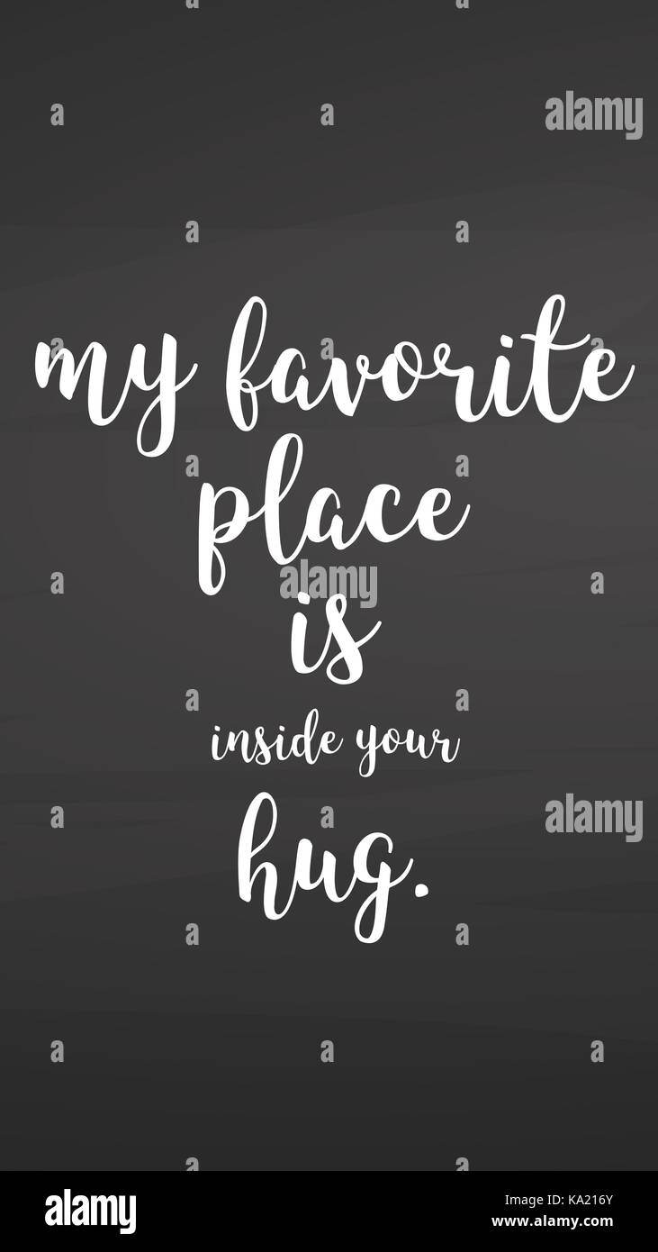 my favorite place lettering on chalkboard, handdrawn vector sketch ...