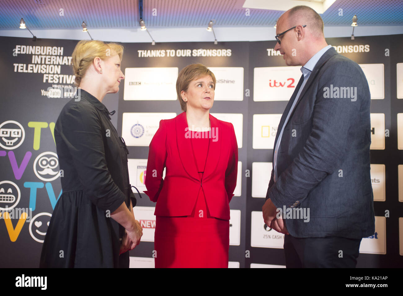 Talent attends Edinburgh International TV Festival at the EICC in ...