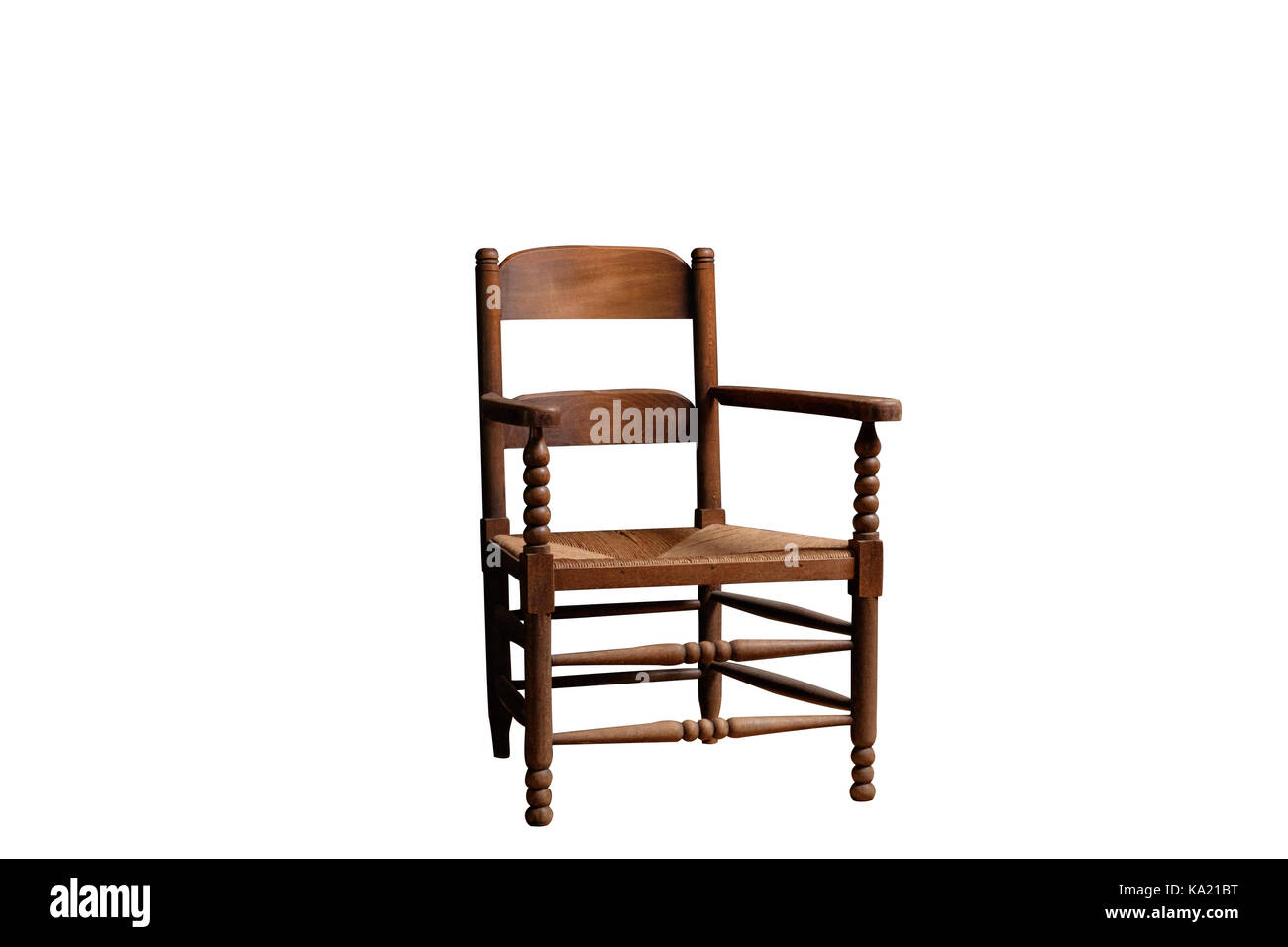 Wood chair on white isolation with clipping path Stock Photo - Alamy