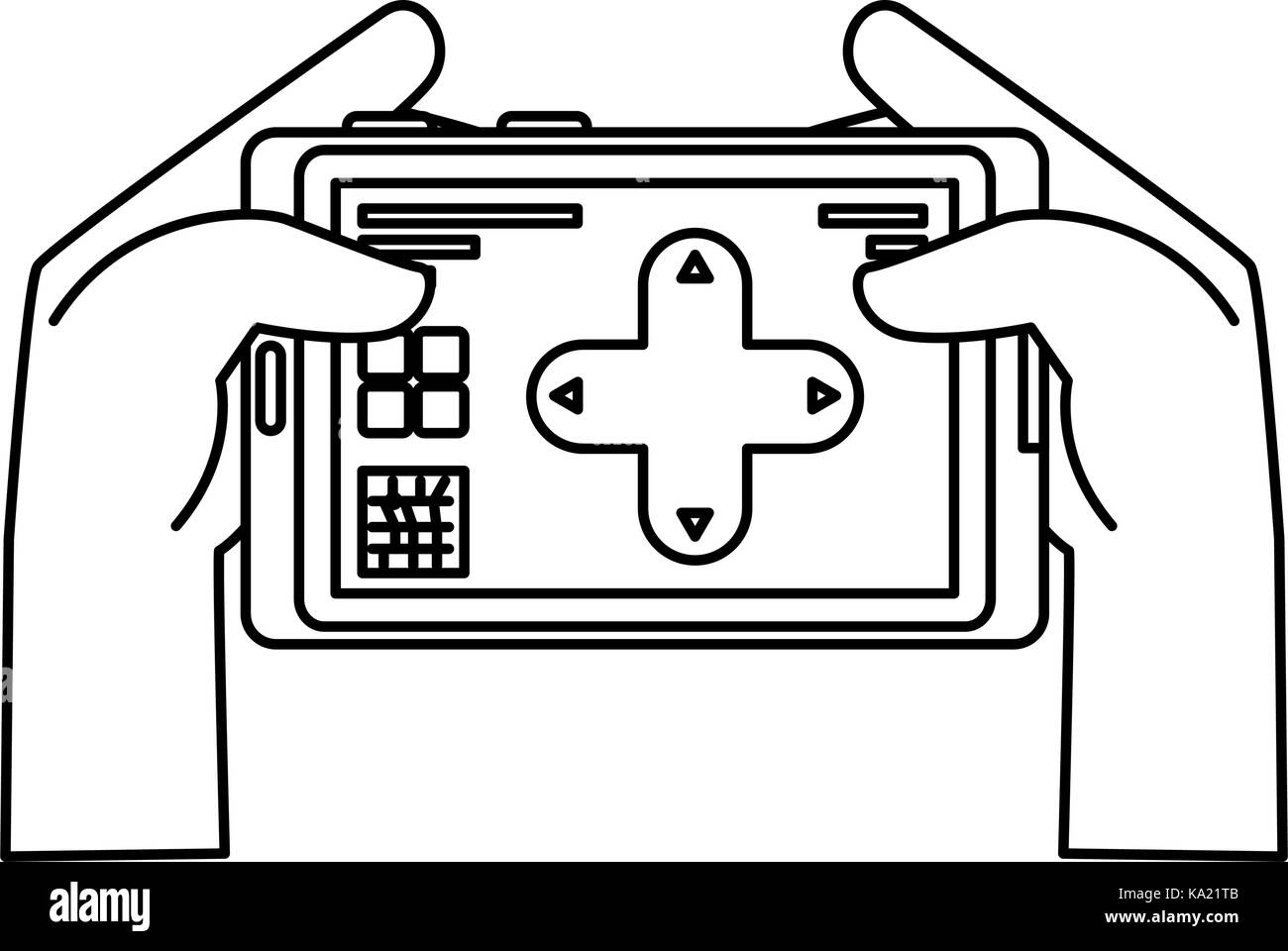 Remote control isolated hands Stock Vector Images - Alamy