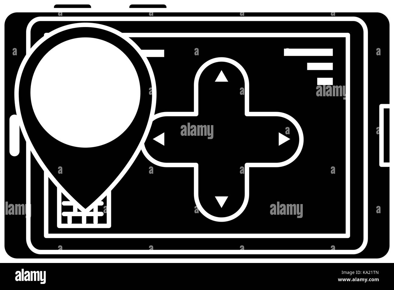 drone remote control digital with pointer location Stock Vector Image ...