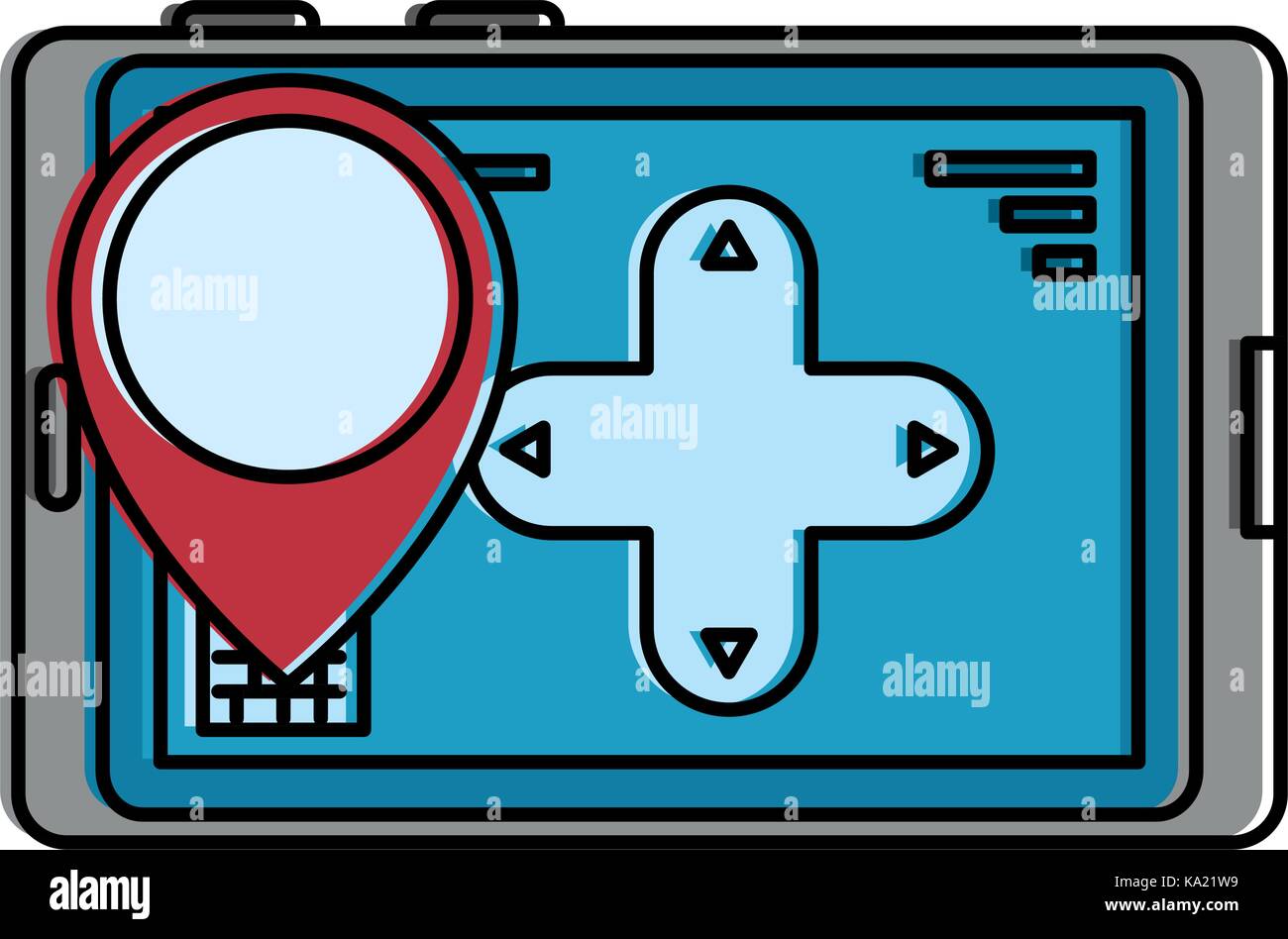 drone remote control digital with pointer location Stock Vector Image ...