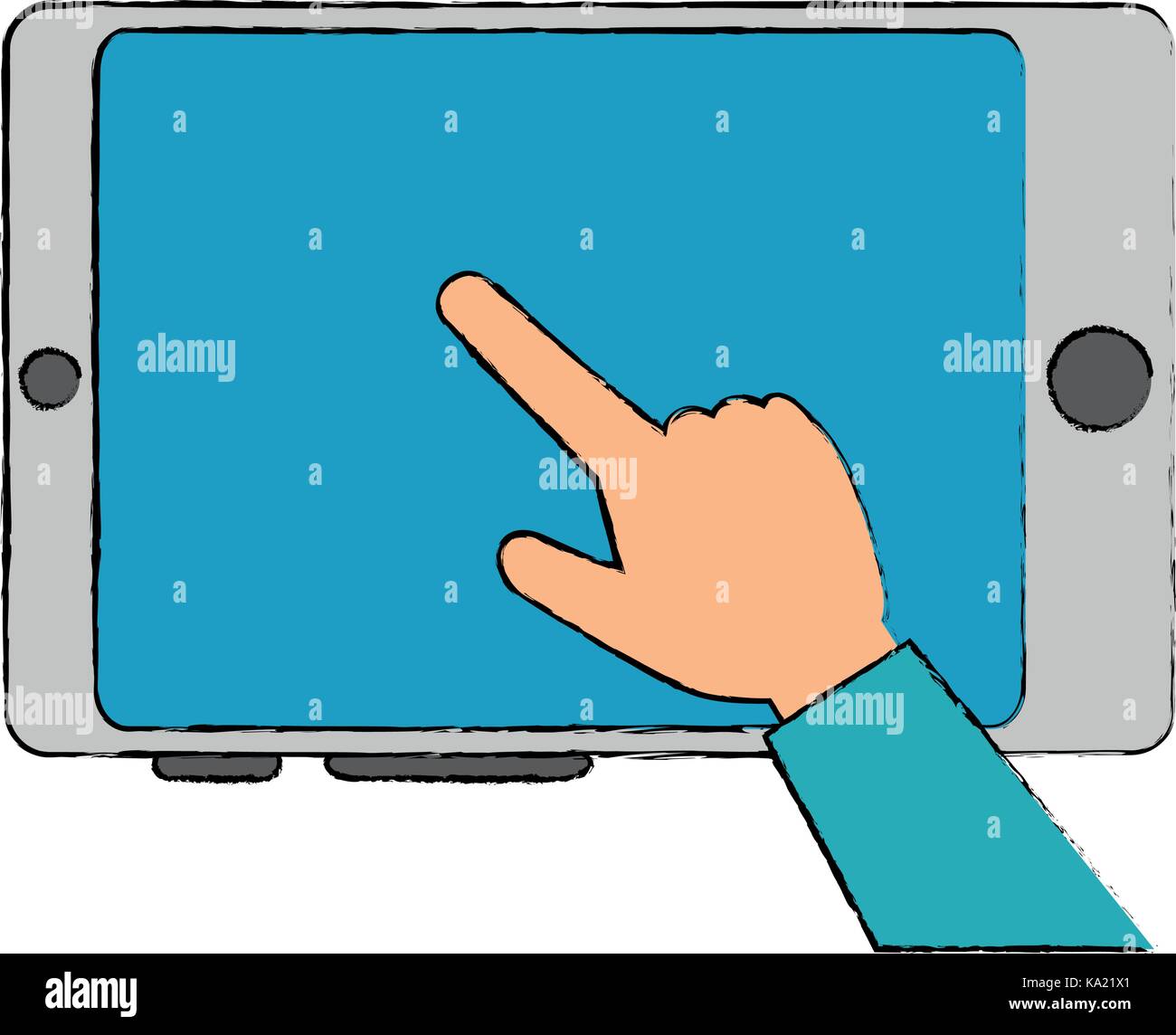 hand user with smartphone isolated icon Stock Vector Image & Art - Alamy