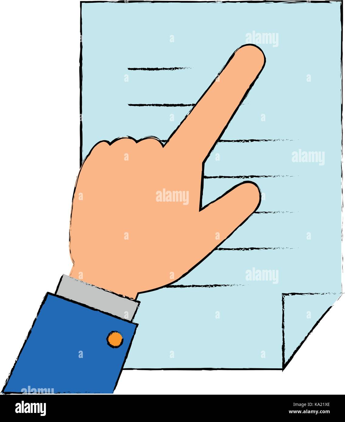 hand human with document paper isolated icon Stock Vector Image & Art ...