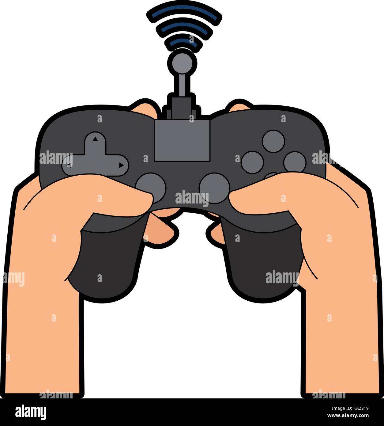 Remote Control Icon With Hand