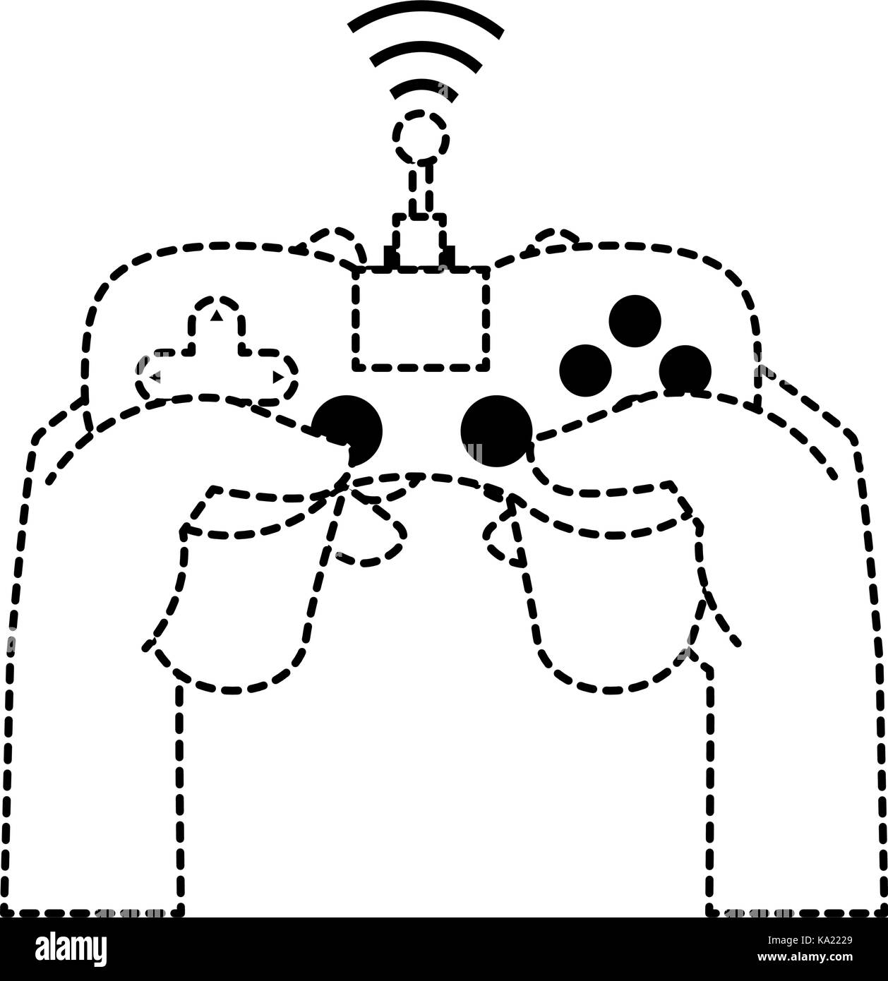 hand user with drone remote control icon Stock Vector Image & Art - Alamy